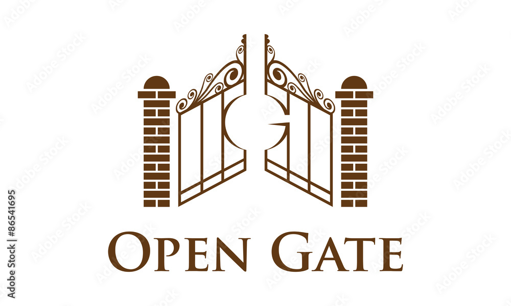 gate, architecture, building, construction, vector, logo, design vector ...
