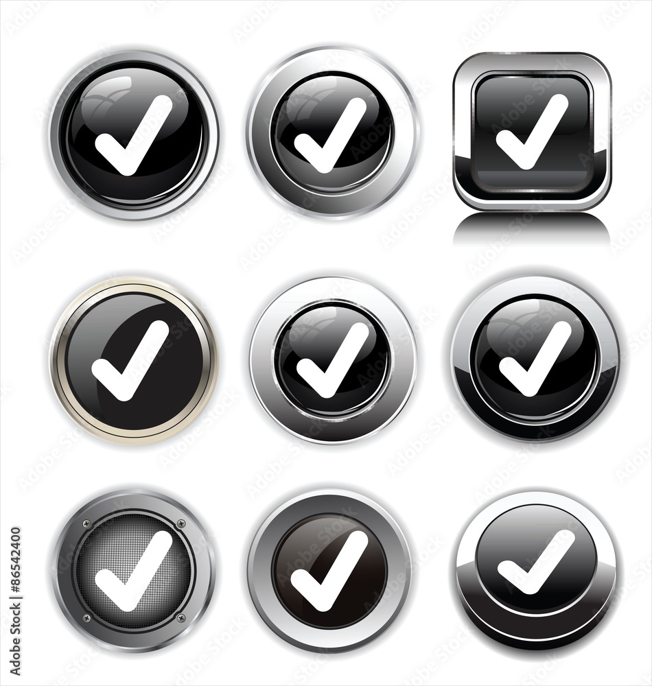 check mark button Stock Vector | Adobe Stock