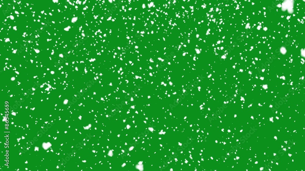 Snow Falling on Green Screen. Winter Animation vídeo do Stock | Adobe Stock