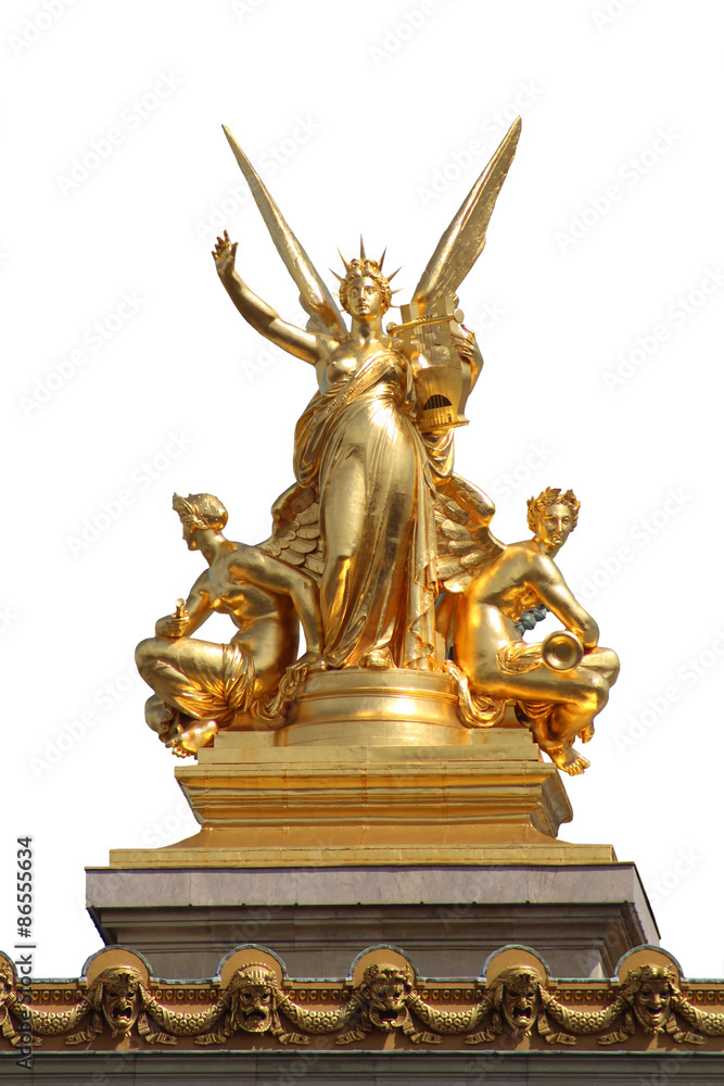 Paris - Palais Garnier / Statue sur le toit de l'opéra (L'Harmonie ...