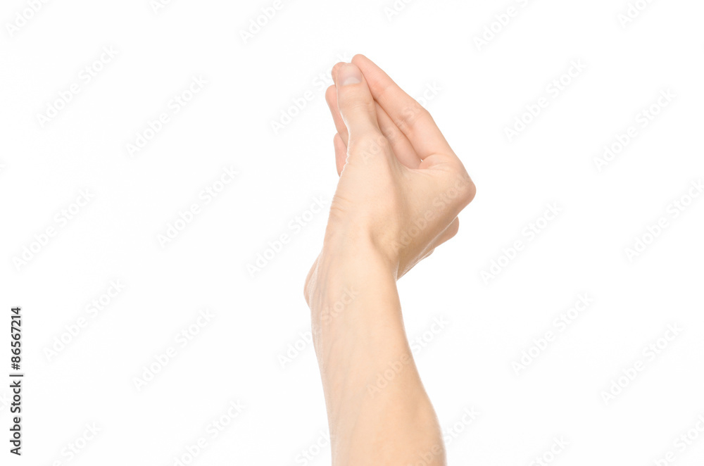 Gestures topic: human hand gestures showing first-person view isolated ...