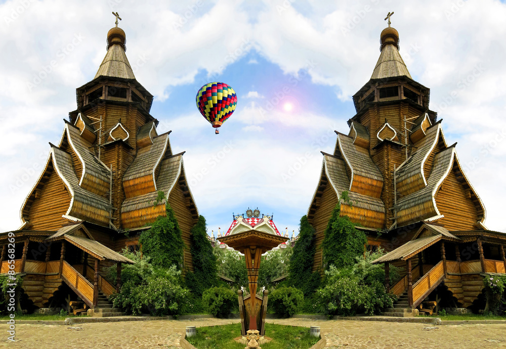 Magic church stunning fantasy fairy tale surreal landscape wonderland ...