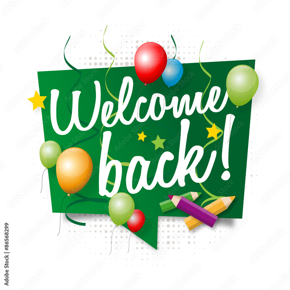 Welcome back Stock Vector | Adobe Stock
