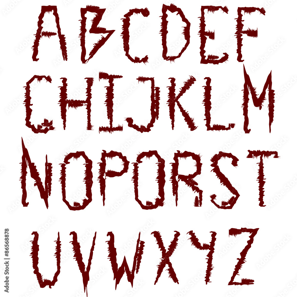 Vampire font Stock Vector | Adobe Stock