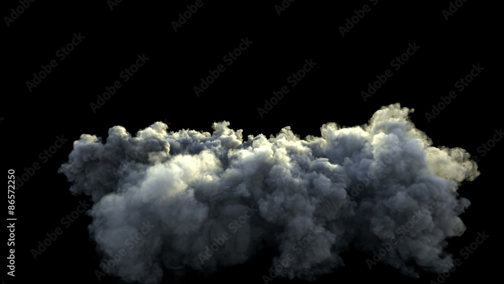 4K smoke explosion, shockwave effect isolated on black background, with ...