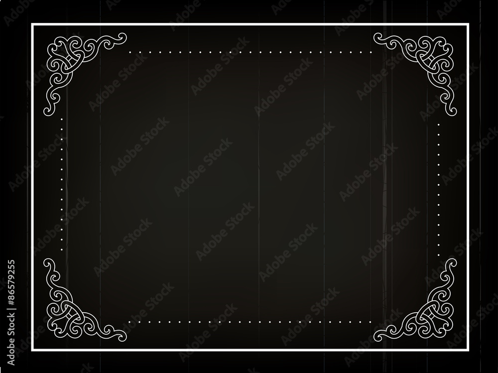 Old silent movie frame in art nouveu style Stock Vector | Adobe Stock