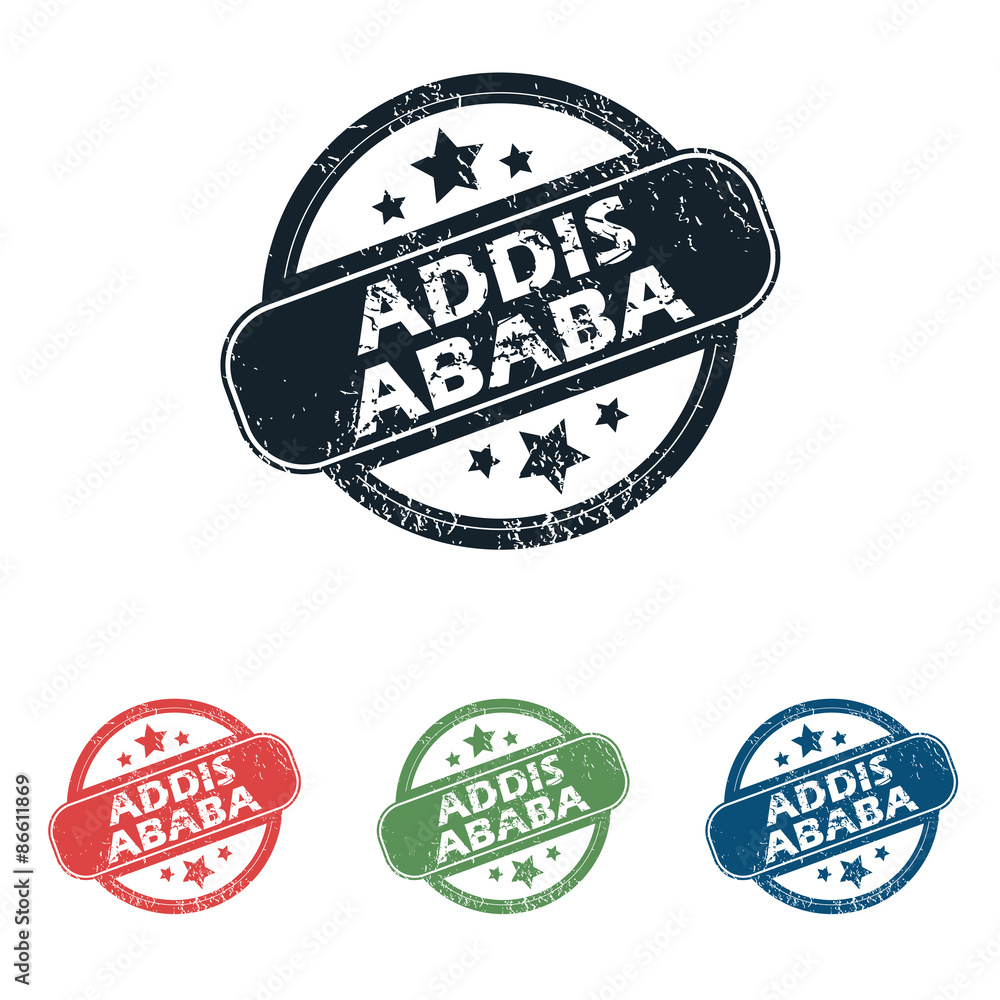 Round Addis Ababa stamp set Stock Vector | Adobe Stock