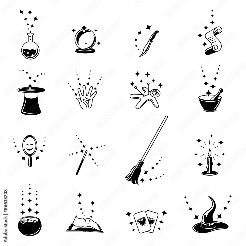 Vector magic icons set Stock Vector | Adobe Stock