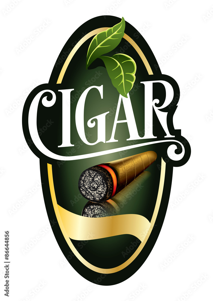 Cigar Menu List Label Cigarette Stock Vector | Adobe Stock