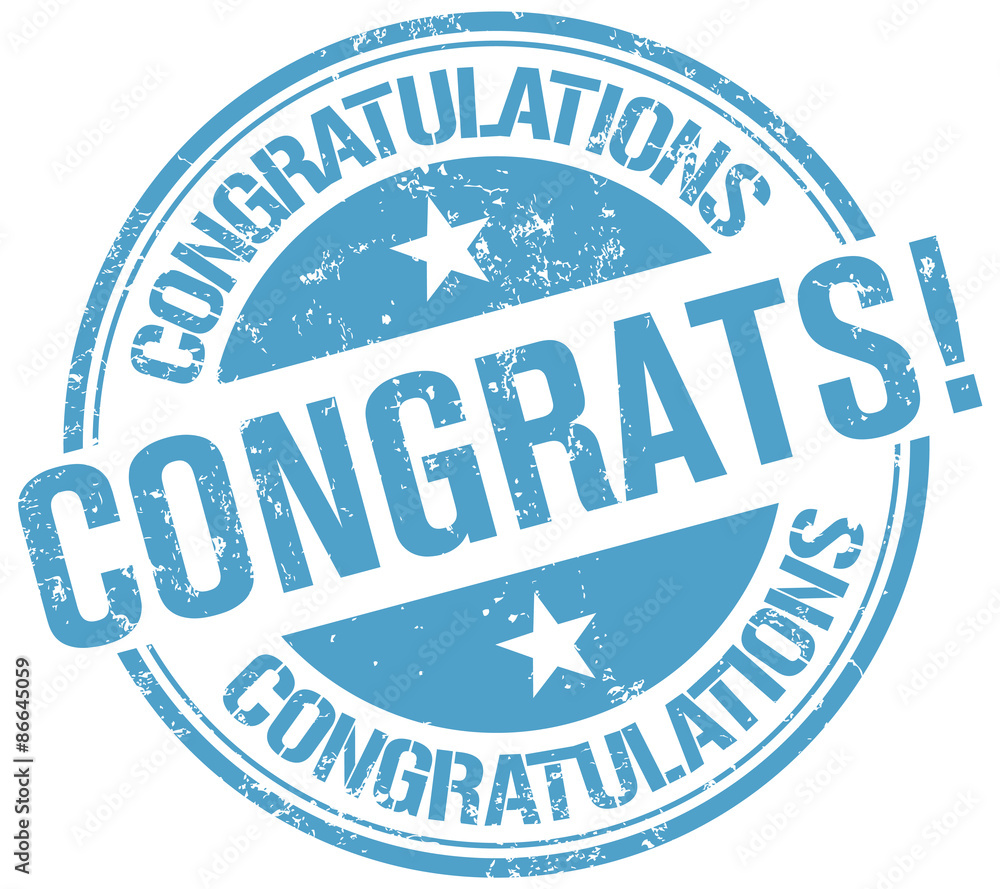 congratulations stamp Stock Vector | Adobe Stock