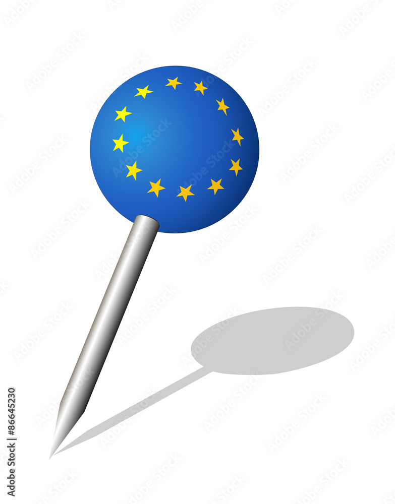 " European union " pin Vector illustration isolated on white background ...