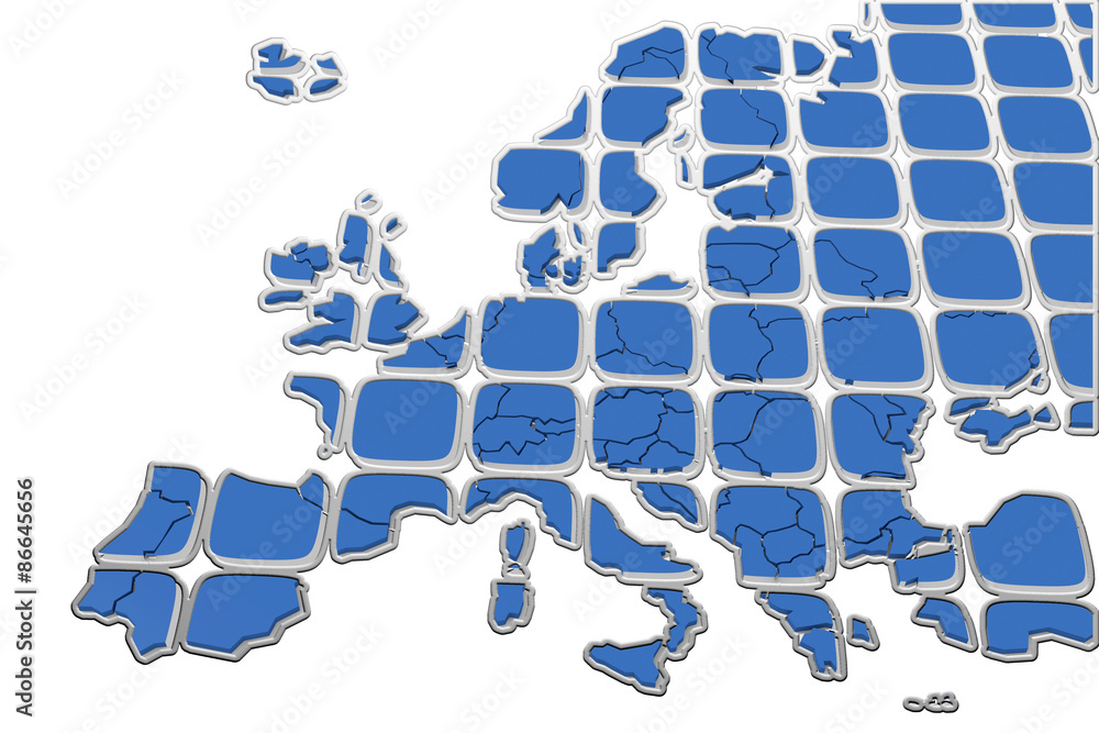 Mappa Europa 3D texture Stock Illustration | Adobe Stock