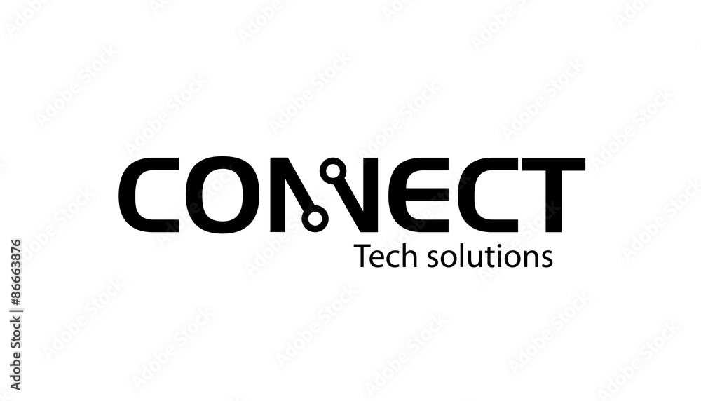 Connect Logo Template Stock Vector | Adobe Stock