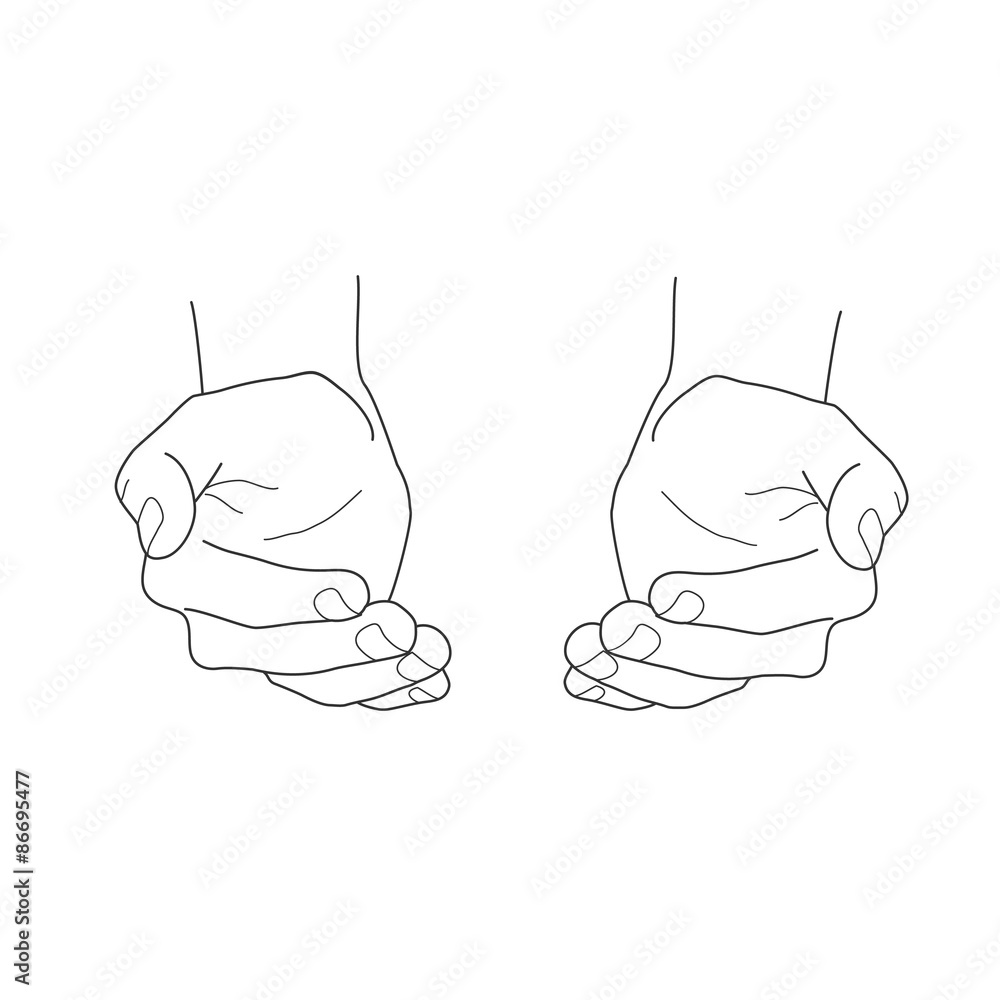 Open empty hands vector Stock Vector | Adobe Stock