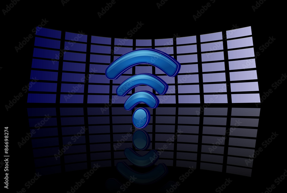 WiFi icons on windows shade concept Stock Illustration | Adobe Stock