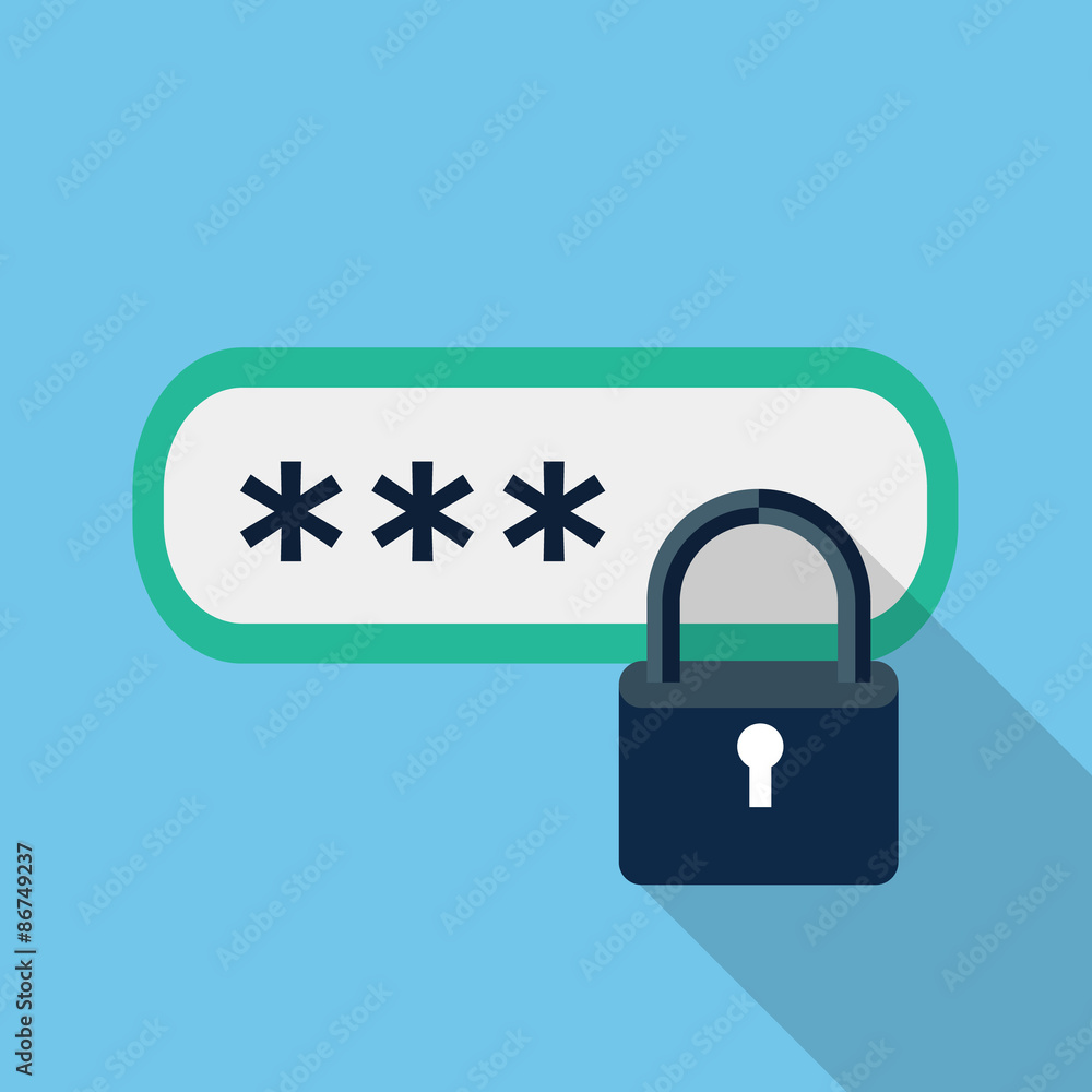 Password protected icon Stock Vector | Adobe Stock