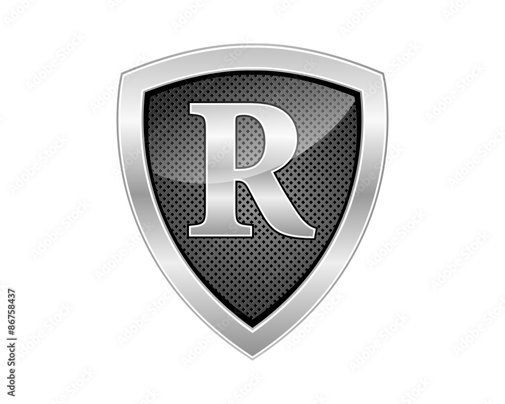 letter shield icon logo r Stock Vector | Adobe Stock