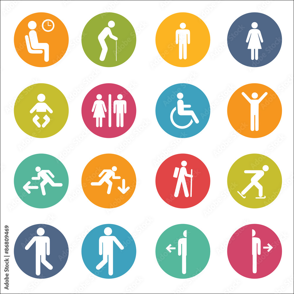 People sign and symbol Icons.Vector Stock Vector | Adobe Stock