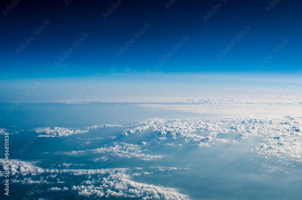 View of sky from airplane Stock Photo | Adobe Stock