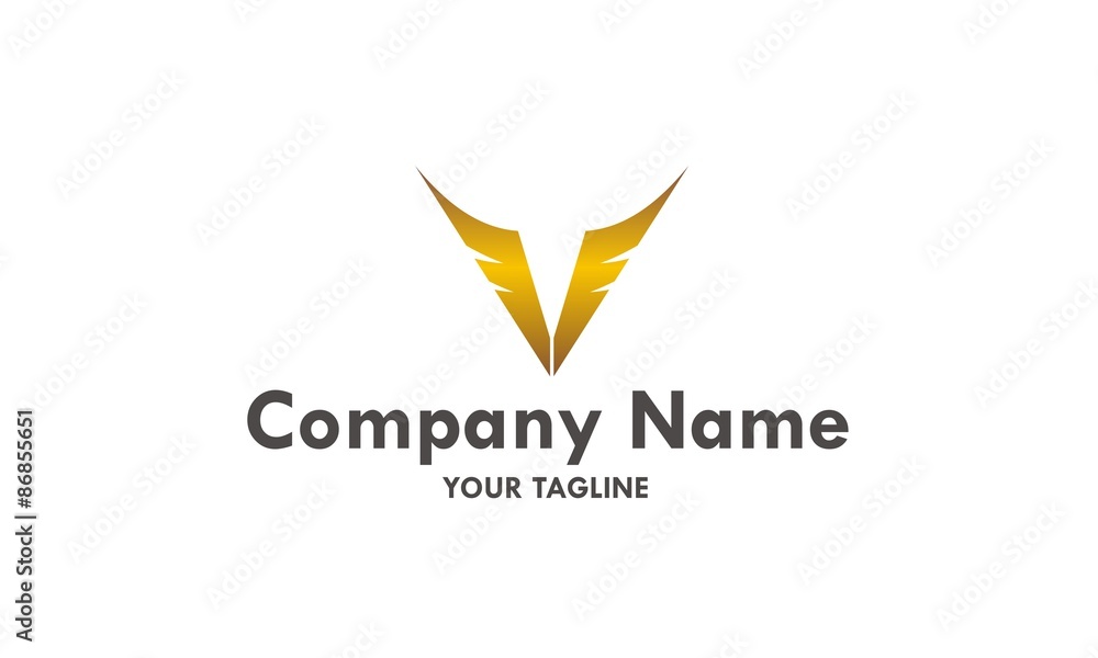 Logo Design V Stock Vector | Adobe Stock