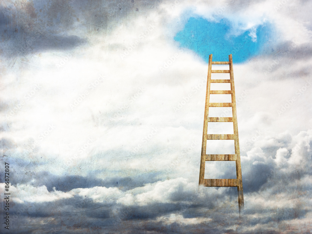 Stairay to heaven, ladder to happiness concept. Stock Photo | Adobe Stock