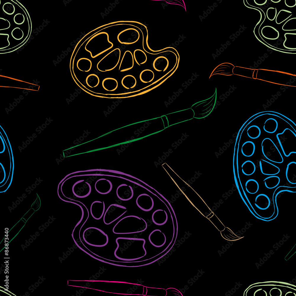 Seamless contour art Stock Vector | Adobe Stock