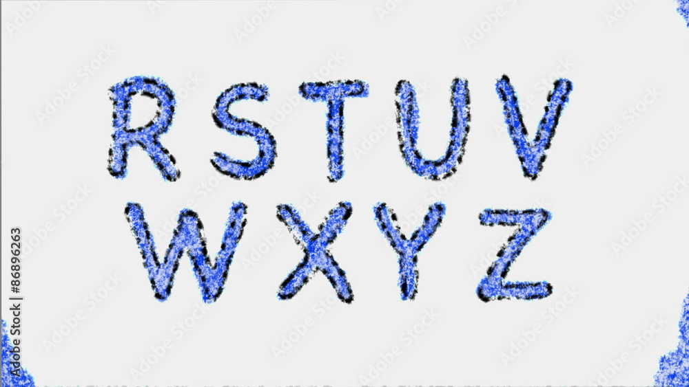 Crayon Font & Paper Background – a loop-able animated font drawn in ...