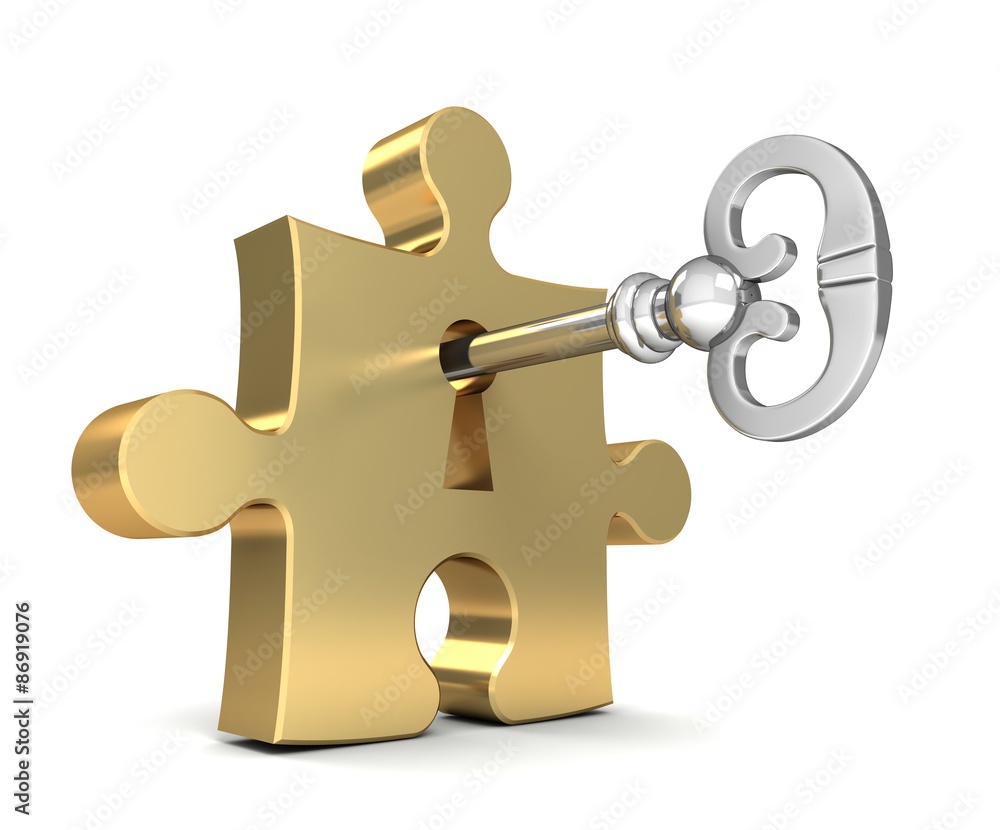puzzle and key Stock Illustration | Adobe Stock