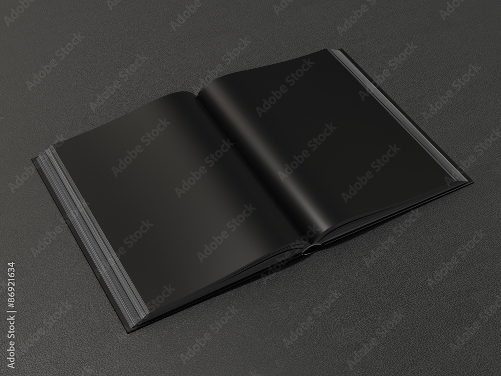 Open book black mockup Stock Illustration | Adobe Stock