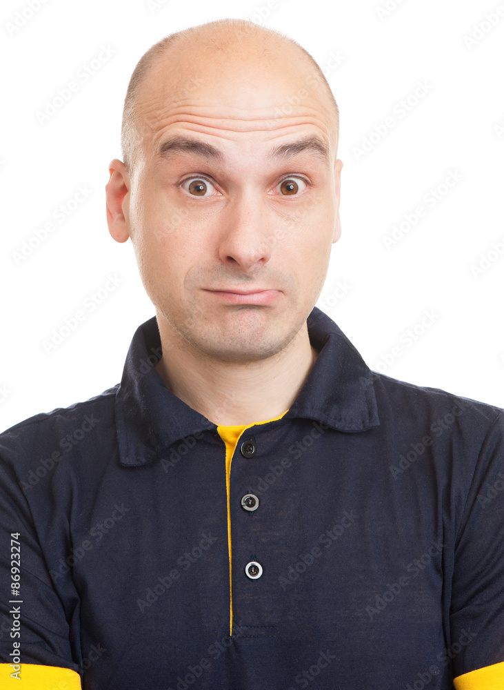 Surprised bald man Stock Photo | Adobe Stock