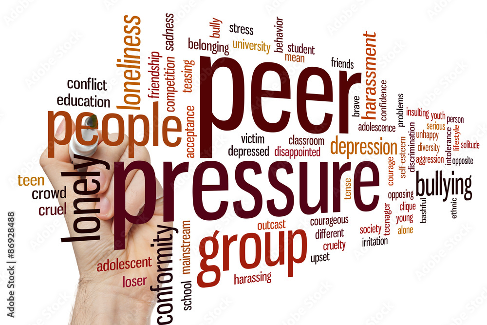 Peer pressure word cloud Stock Photo | Adobe Stock