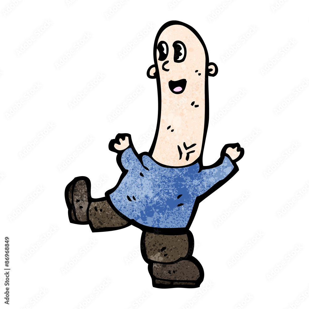 cartoon man with swollen head Stock Vector | Adobe Stock
