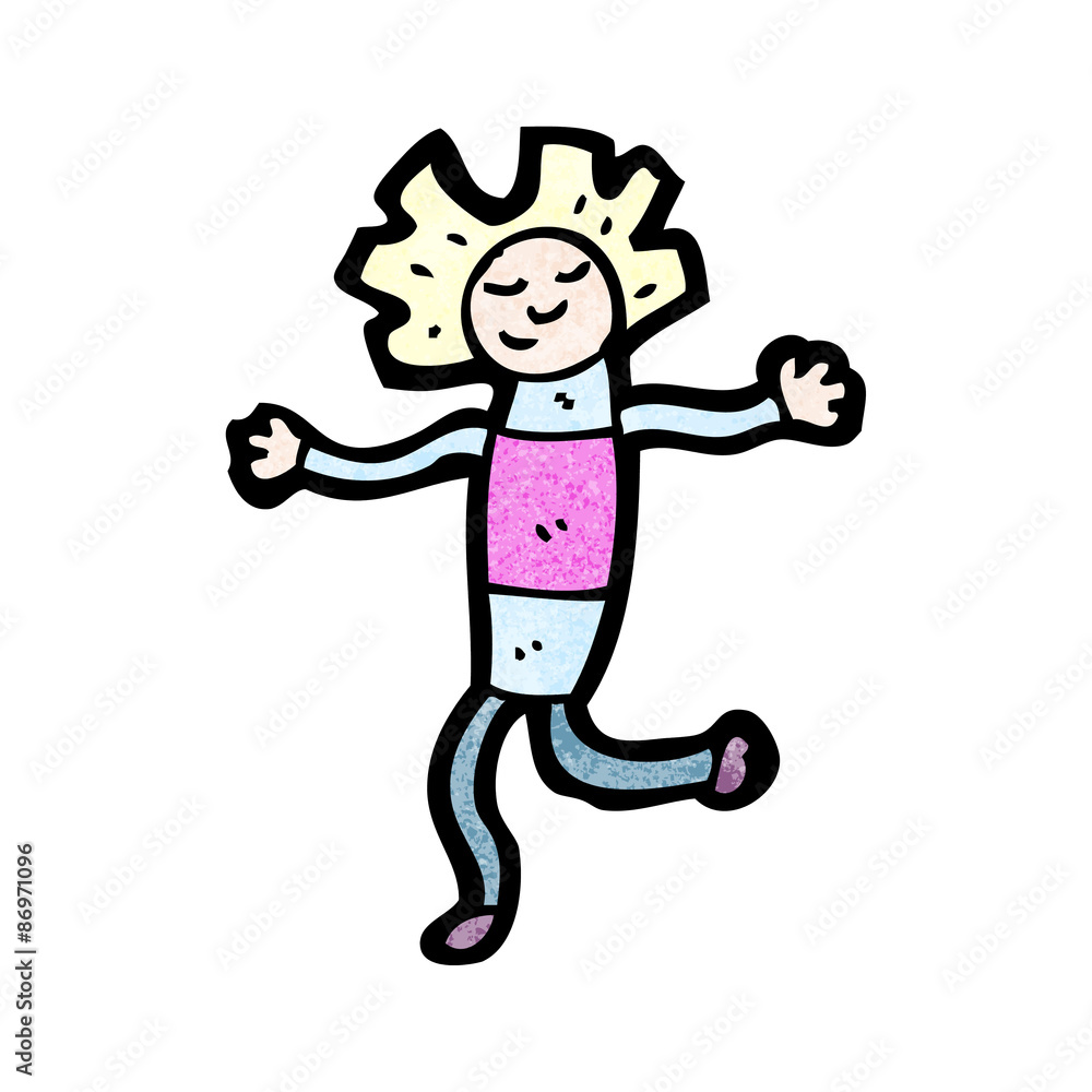 cartoon dancing doll Stock Vector | Adobe Stock