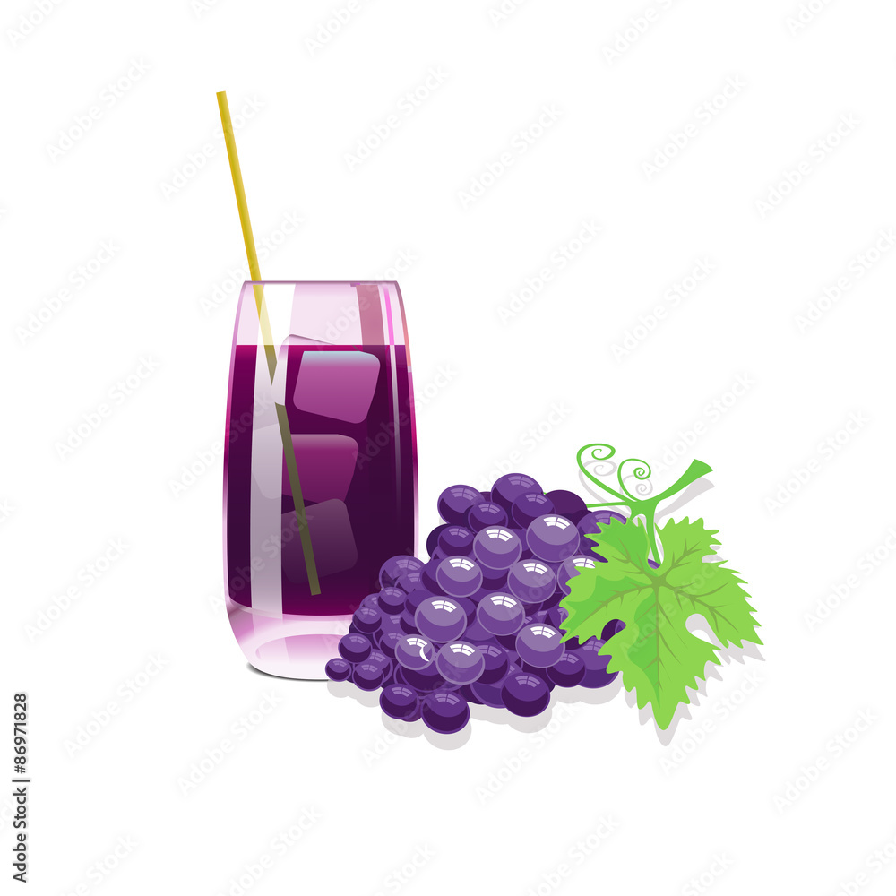 Grape juice Stock Illustration | Adobe Stock