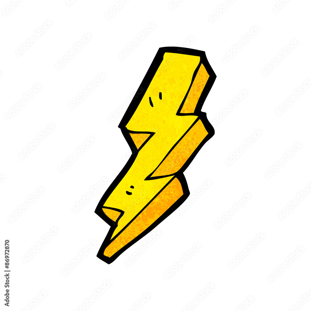 cartoon lightning bolt Stock Vector | Adobe Stock
