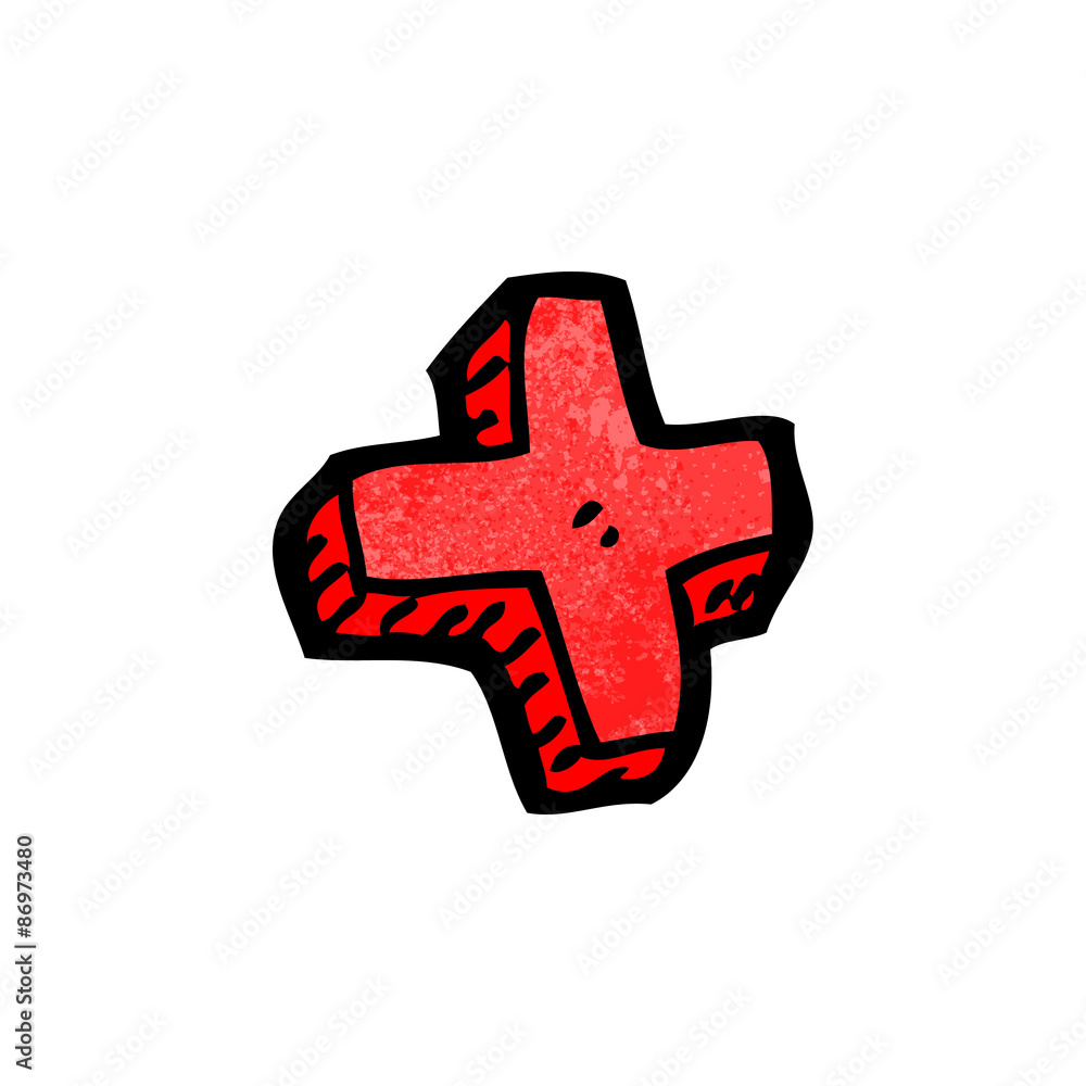 cartoon addition symbol Stock Vector | Adobe Stock