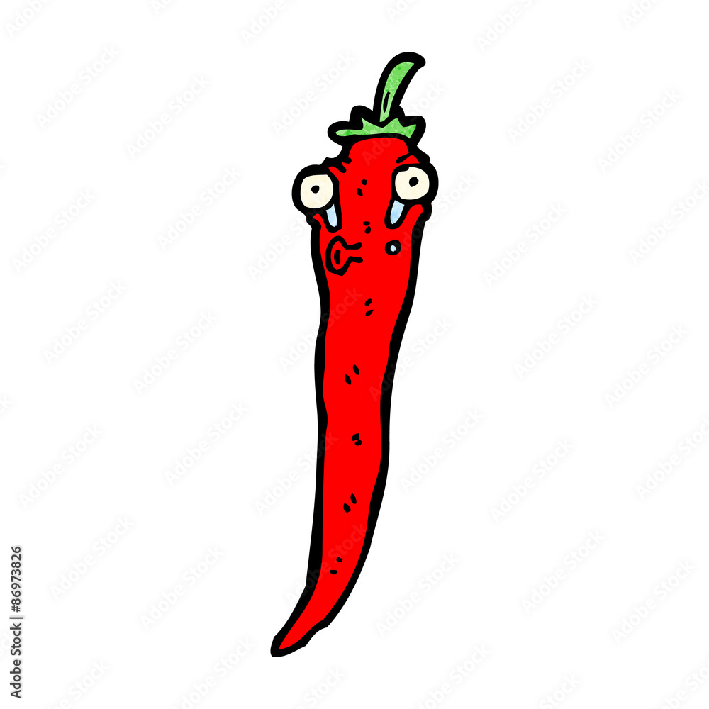 cartoon chilli pepper Stock Vector | Adobe Stock
