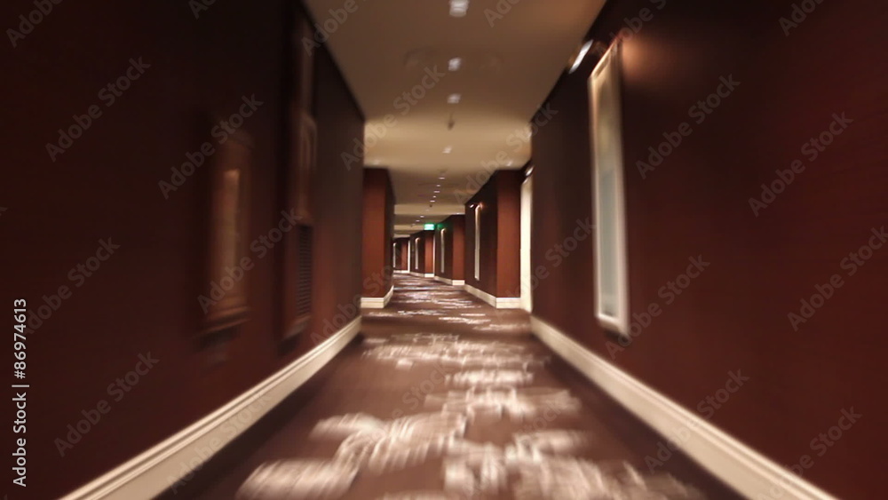 Vidéo Stock Hallway Loop – Looping shot, moving quickly through a long ...