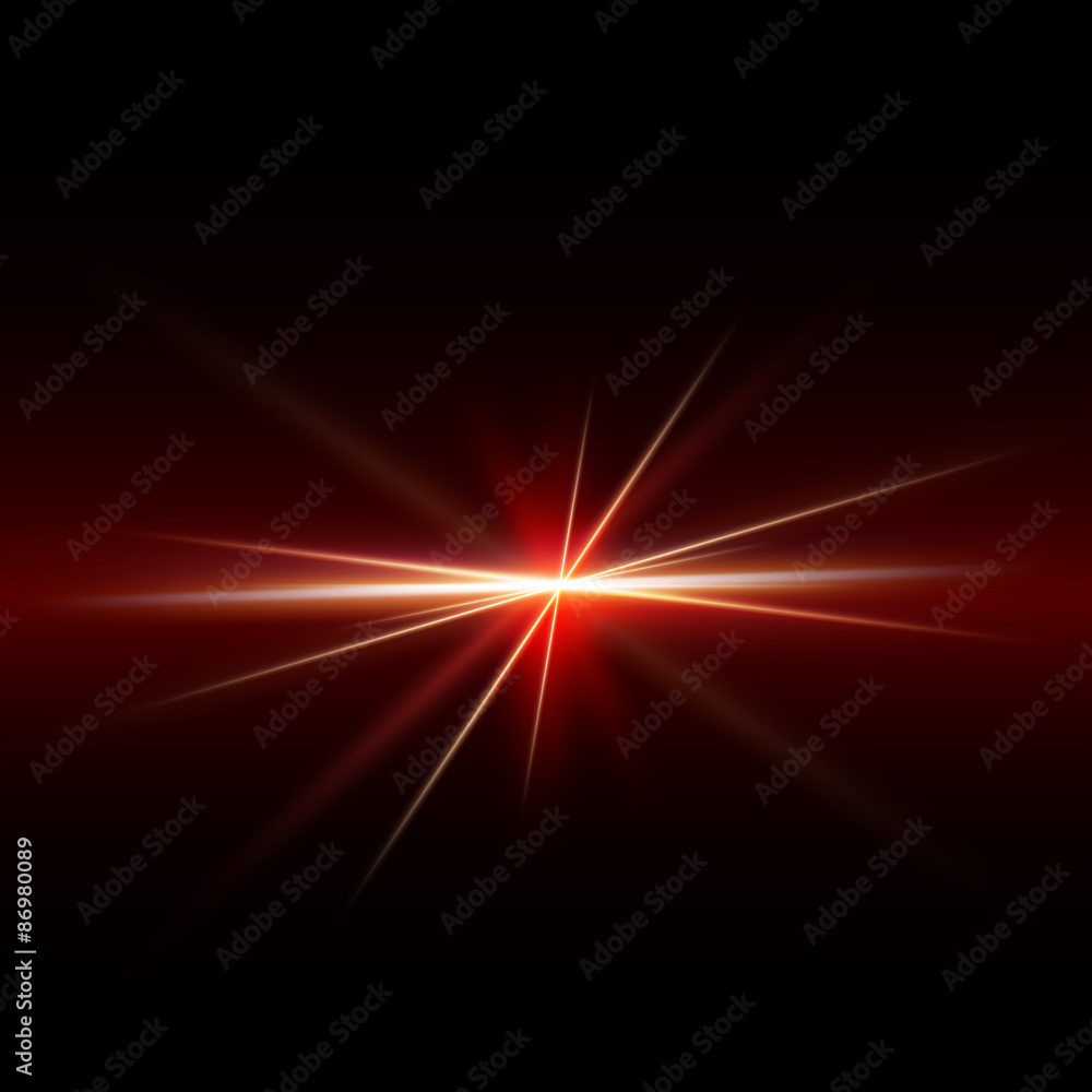 Abstract spark and flow light red on middle background, vector Stock ...