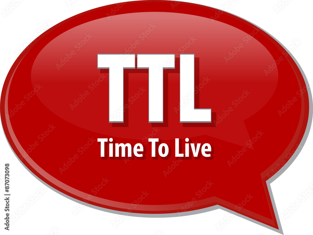 TTL acronym definition speech bubble illustration Stock Illustration ...