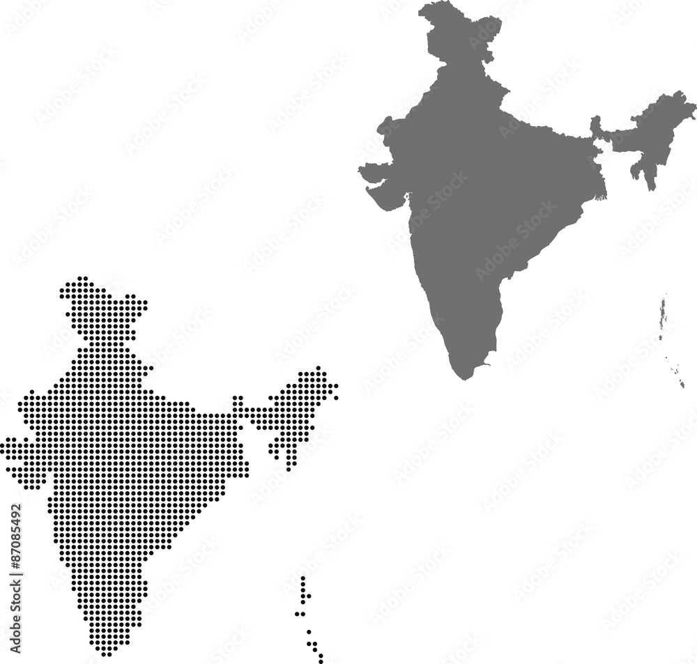 map of India Stock Vector | Adobe Stock