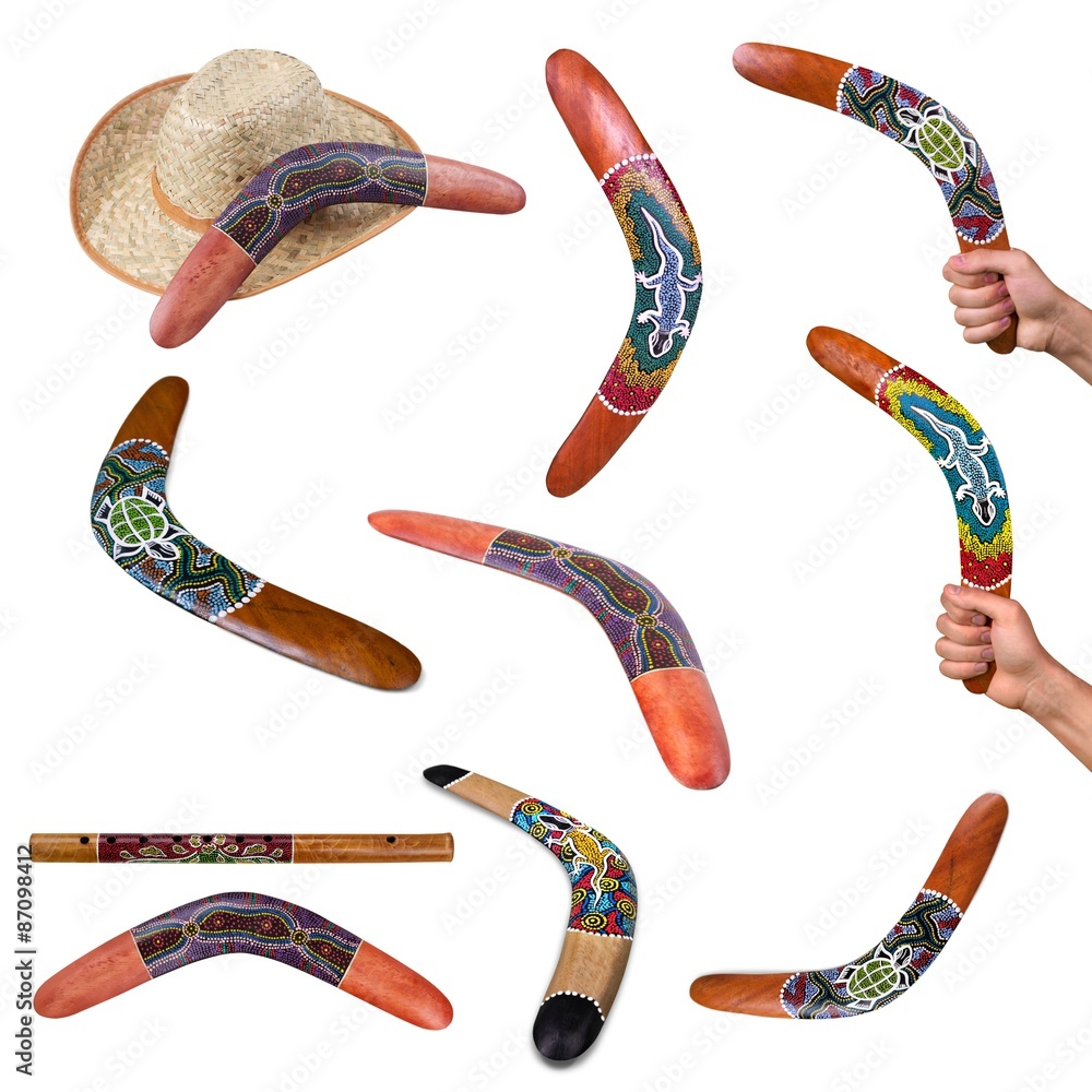 Boomerang, Australia, Aboriginal. Stock Photo | Adobe Stock