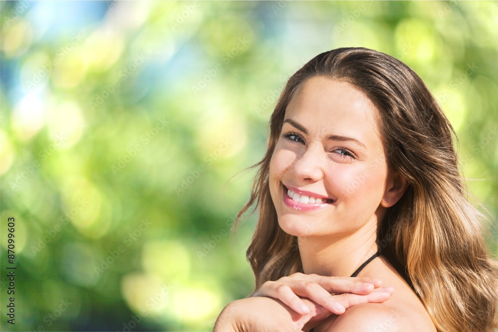 Sun, face, woman. Stock-Foto | Adobe Stock