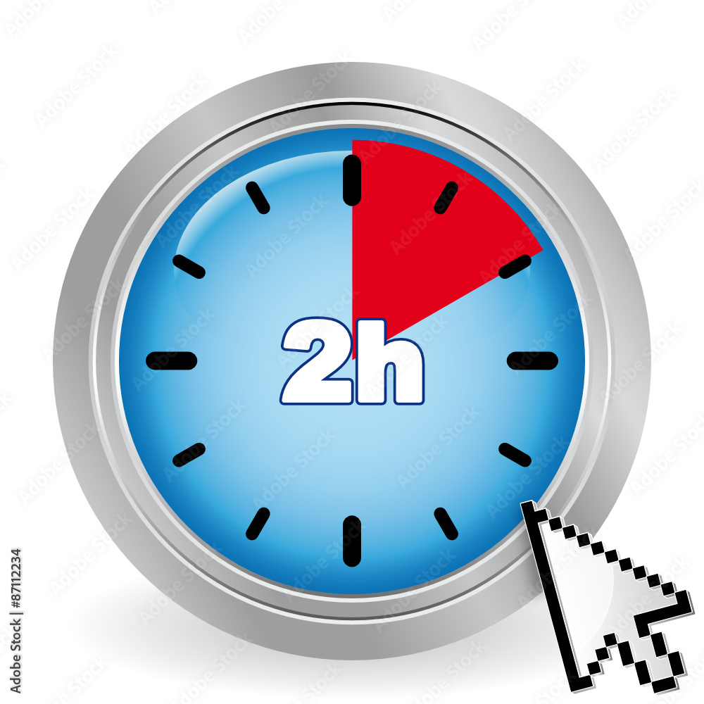 2 HOURS ICON vector de Stock | Adobe Stock