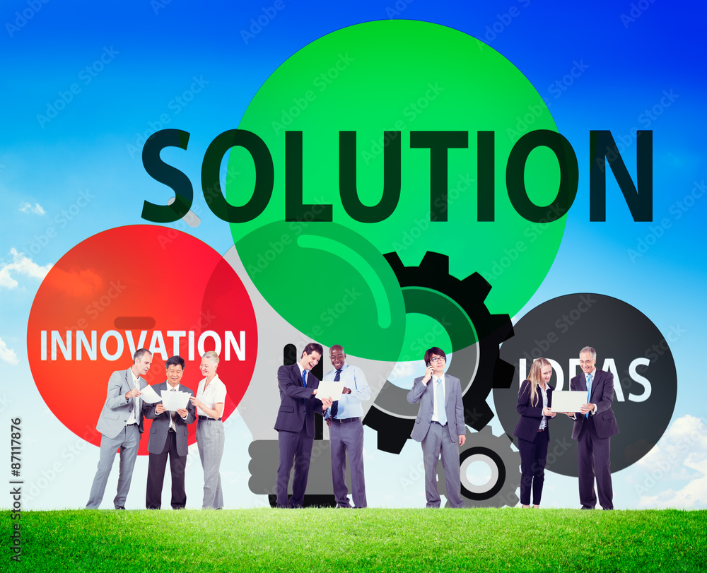 Solution Strategy Ideas Innovation Creativity Concept Stock Photo ...