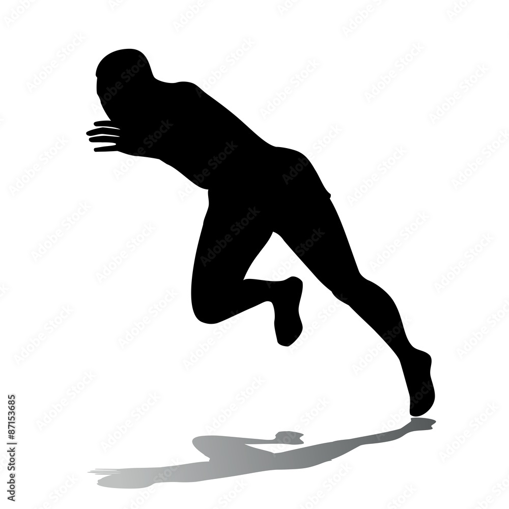 man sprint, vector illustration vector de Stock | Adobe Stock