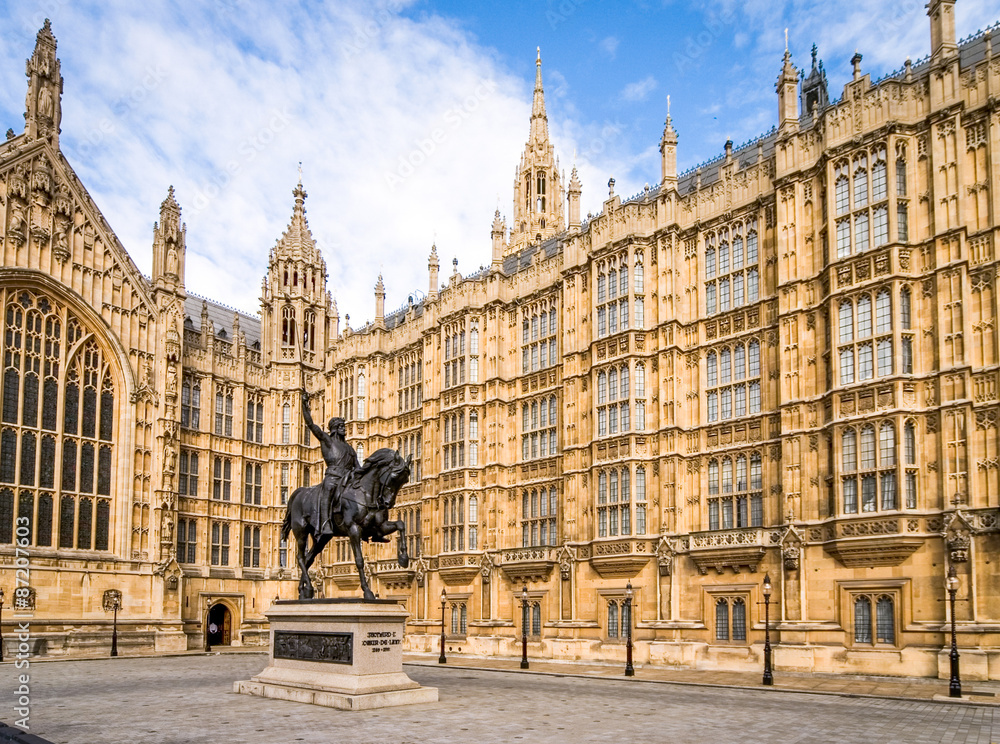 Houses of Parliament, London. The walls of the UK seat of government ...