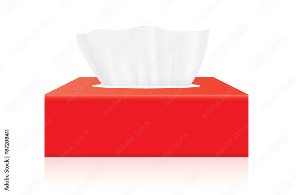 Red Tissue box blank label and no text for mock up packaging Stock ...