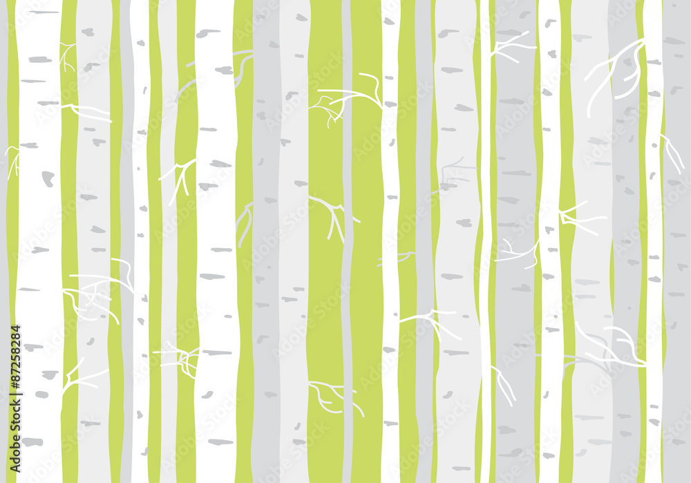 Seamless tree wallpaper, trees vector pattern Stock Vector | Adobe Stock
