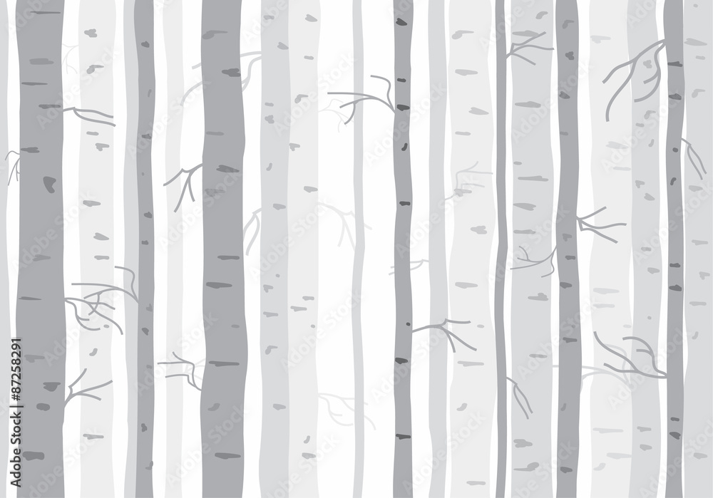 Seamless tree wallpaper, trees vector pattern Stock Vector | Adobe Stock